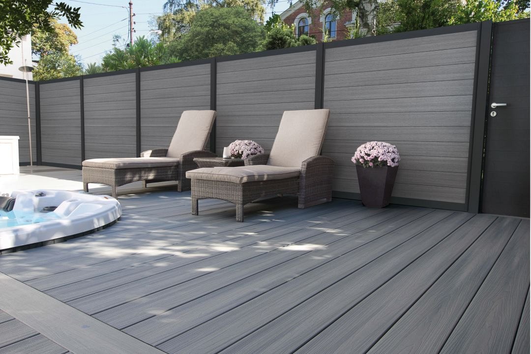 2315 Boston WPC Premium fence board Dark Grey 21x150x1780 mm FSC-100% ...
